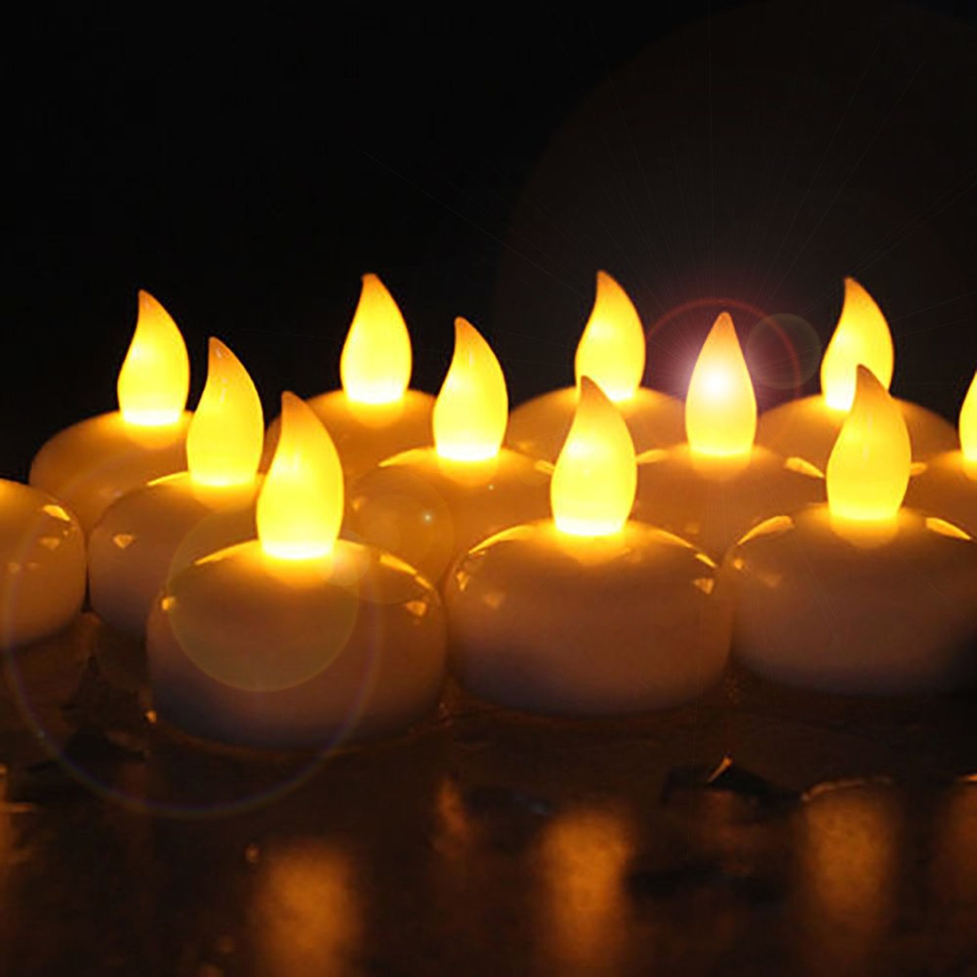 12Pcs LED Floating Candles - Waterproof Flameless Tea Lights, Flickering