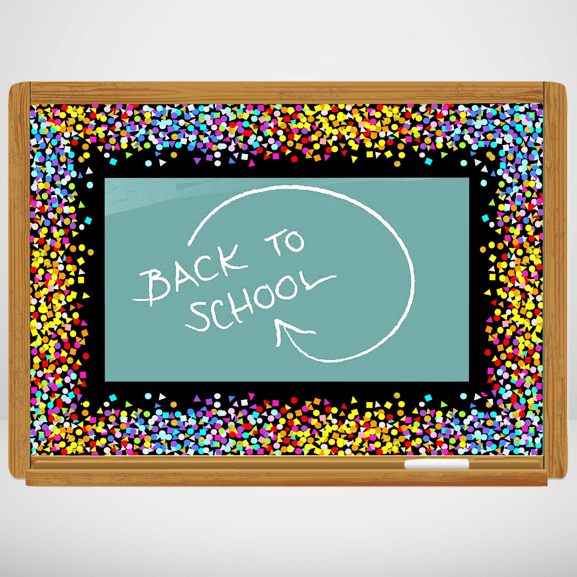 16M Colourful Confetti Bulletin Board Borders For Classroom Decoration
