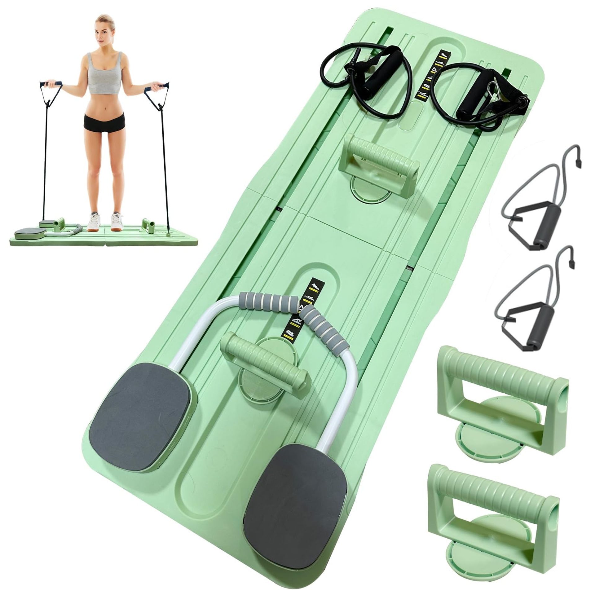Ab Exercise Board Multi-Functional Automatic Rebound Ab Roller With Resis