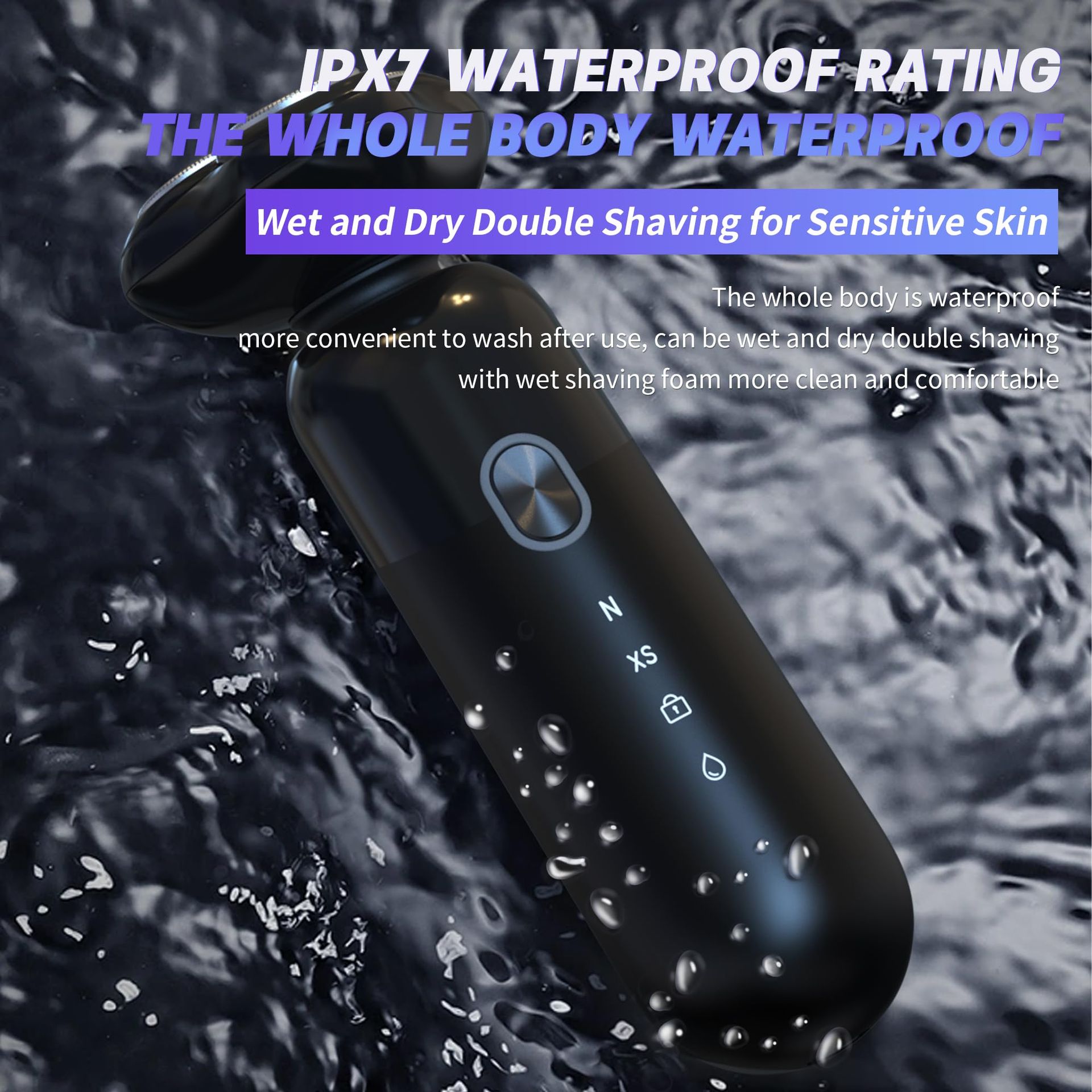 Electric Razor For Men 4D Floating Magnetic Head Cordless Rechargeable We