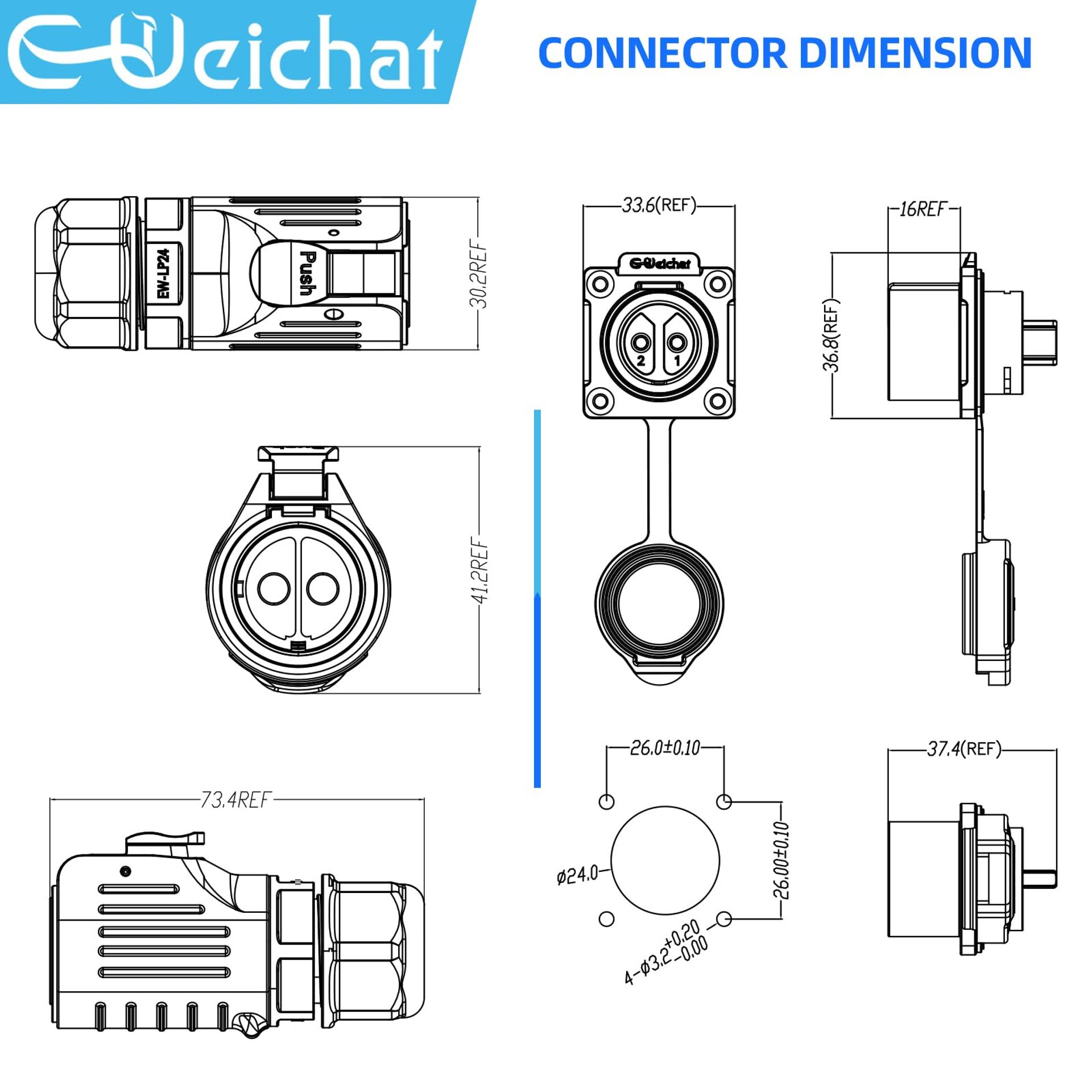 Industrial Waterproof Connector IP68 Quick Plug Circular Aviation Connect