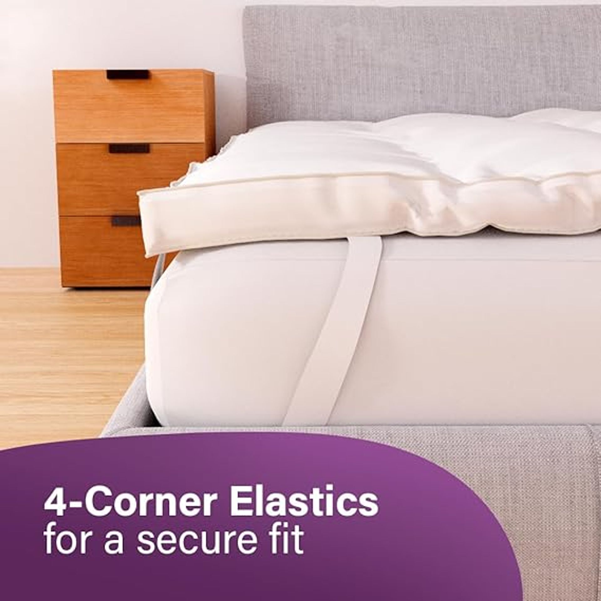 Emma Microfiber Mattress Topper - Single, White | Ultimate Comfort & Temp